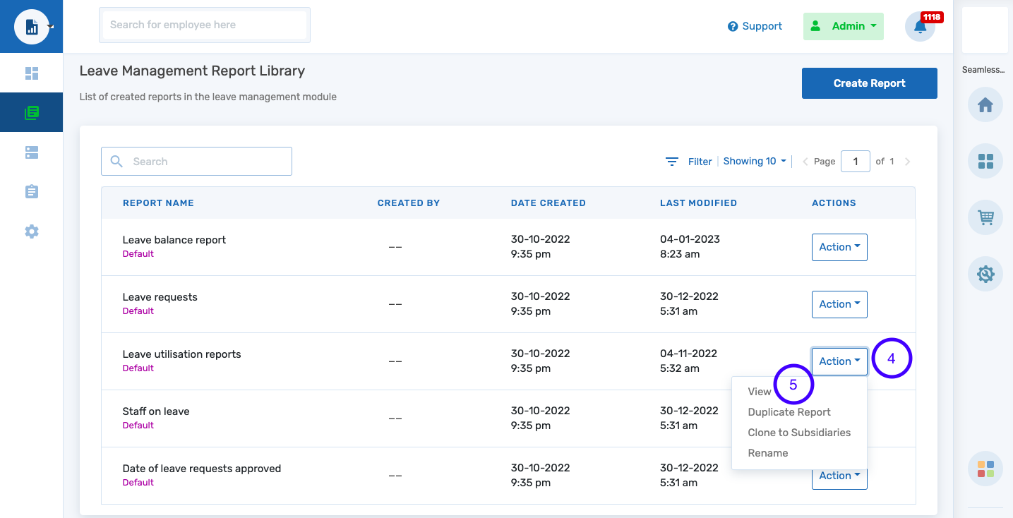 How to Generate Leave Utilization Report on the Reports and Analytics Module